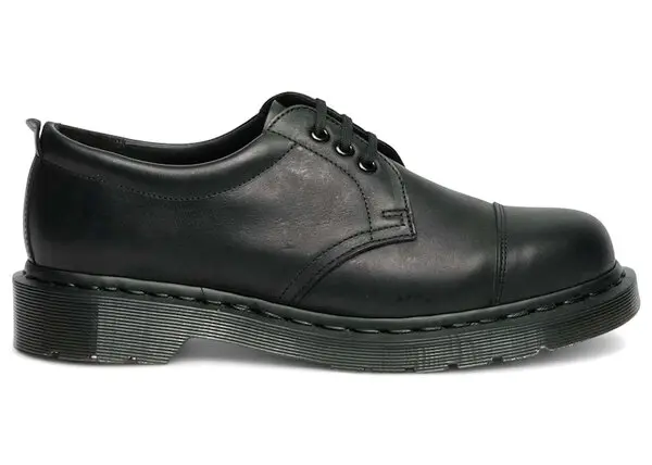 Dr. Martens 1461 Mhl 3 Eye Grained Oiled Leather Sneakers - Black