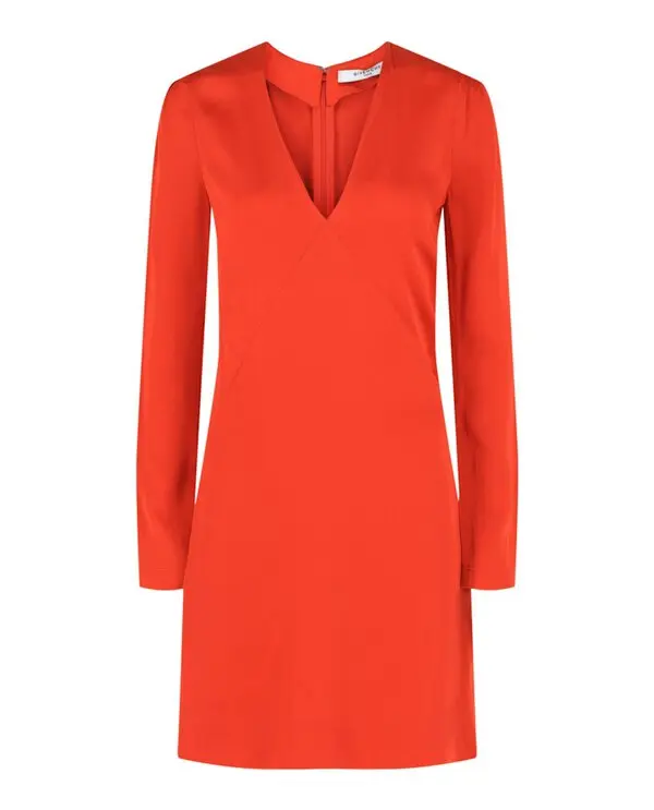 Givenchy V-neck Long Sleeve Dress