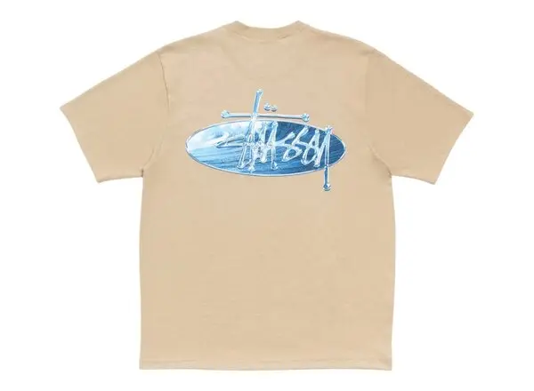 StÜssy Wave Oval Tee Shirt Khaki