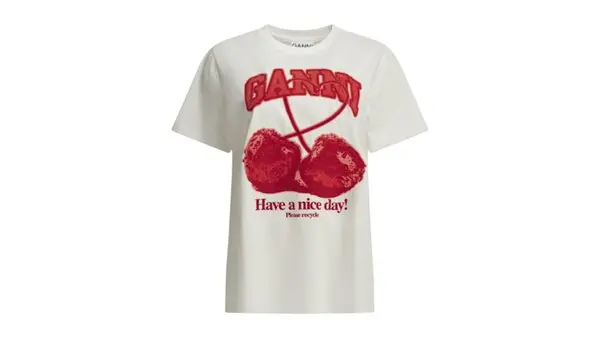 GANNI Cherries Crewneck Sweat-shirt T-shirt