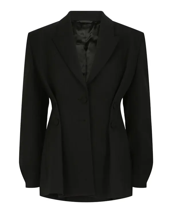 Givenchy Structured Tricotine Wool Jacket With Satin Collar