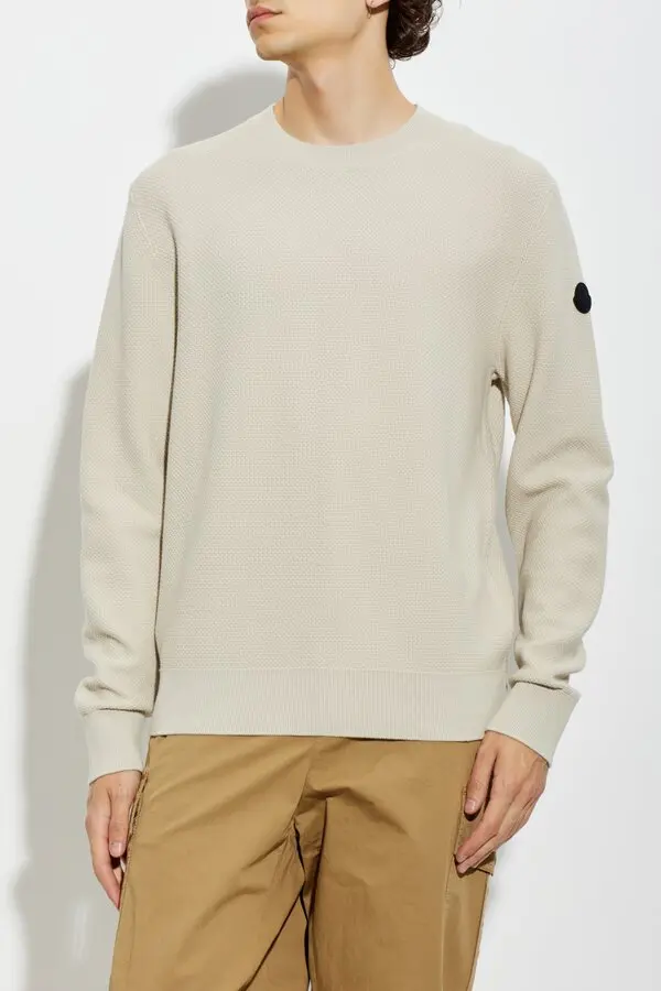 Moncler Logo Patch Fine Knit Sweater