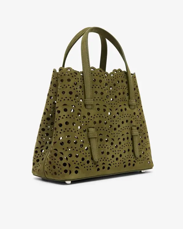 Alaïa Mina 20 Camouflage Suede Tote Bag
