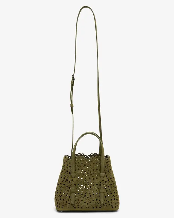 Alaïa Mina 20 Camouflage Suede Tote Bag