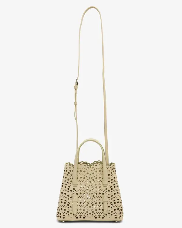 Alaïa Mina 20 Amande Suede Tote Bag