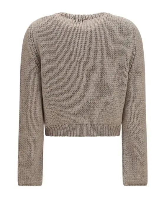 FORTE_FORTE Chunky Knit Buttoned Cardigan - Nude