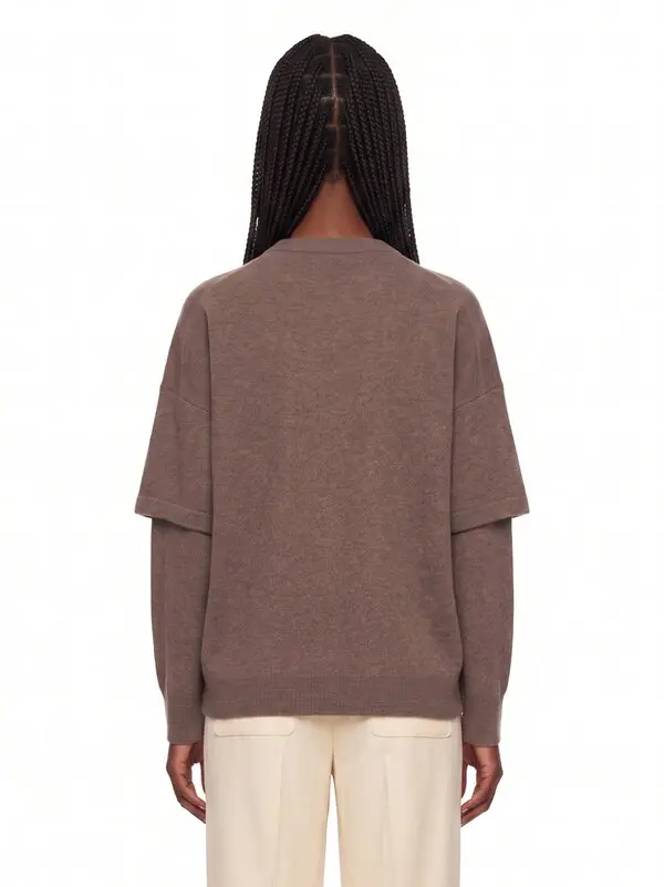 DARKPARK Troy Double Sleeved Jumper - Brown