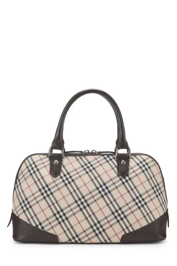 Burberry Jacquard Check Turnlock Dome Handbag