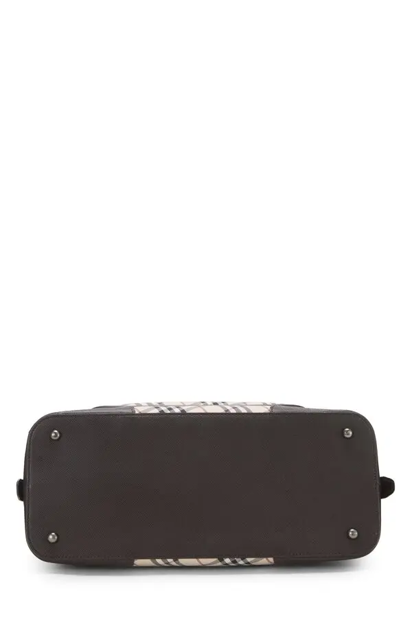 Burberry Jacquard Check Turnlock Dome Handbag