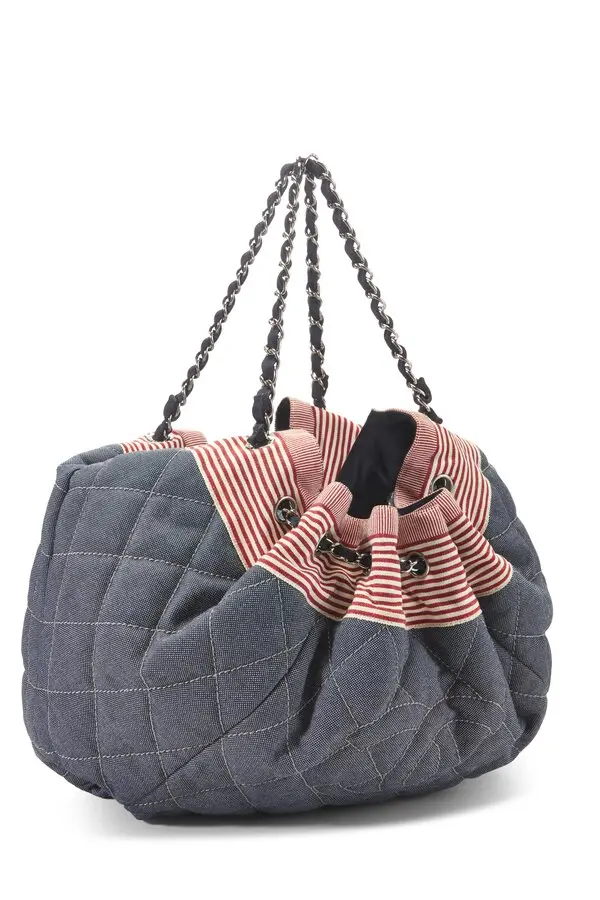 Chanel Quilted Denim Coco Cabas Spirit Tote