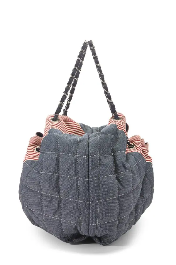 Chanel Quilted Denim Coco Cabas Spirit Tote
