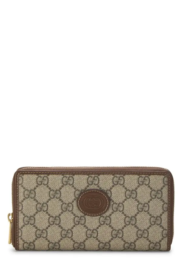 Gucci Gg Supreme Canvas Zip Around Wallet