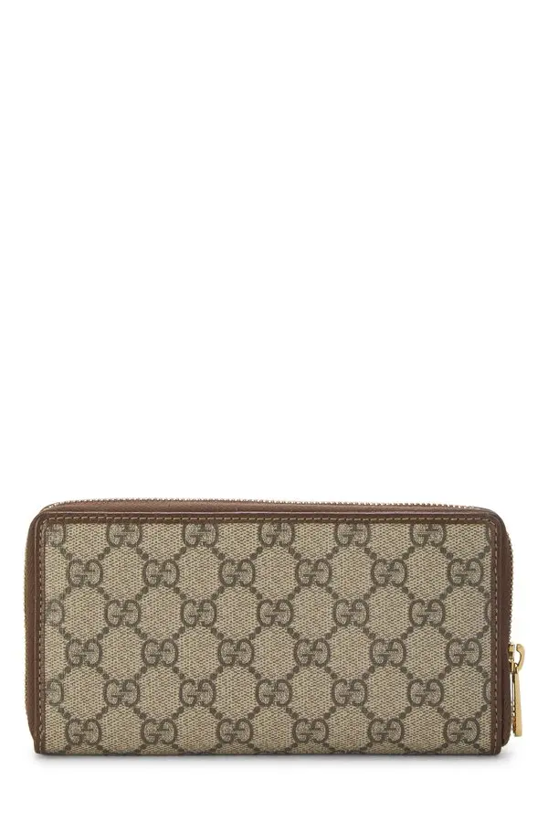 Gucci Gg Supreme Canvas Zip Around Wallet