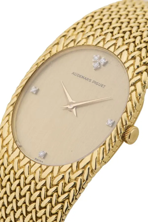 AUDEMARS PIGUET 29mm Mesh Watch With Diamonds