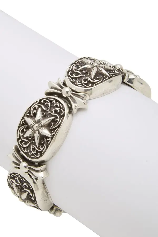 Chrome Hearts Sterling Star Motif Link Bracelet - Silver