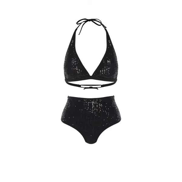 CHERINA BEACHWEAR LLC The Monroe High Waisted Bikini - Black