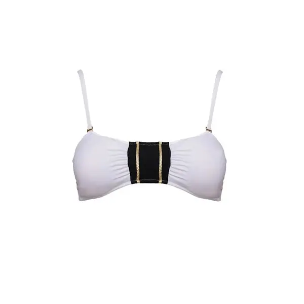 CHERINA BEACHWEAR LLC Marine Bandeau Bikini Top - White