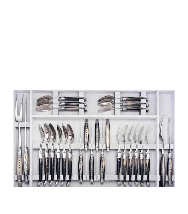 LAGUIOLE Shiny Horn Stainless Steel 24-piece Cutlery Set - Neutral