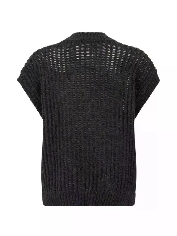 Peserico Chunky Knit V-neck Vest