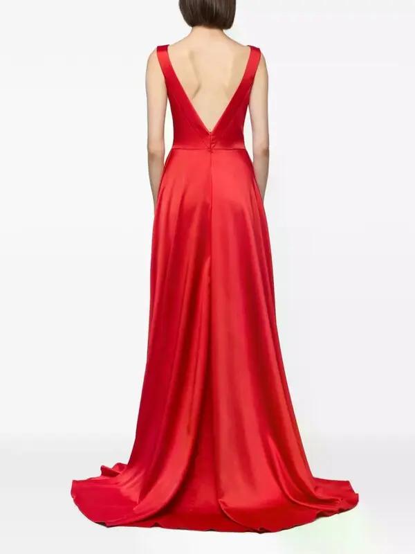 ATU BODY COUTURE Satin Maxi Dress - Red