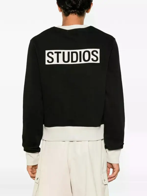 ENTIRE STUDIOS Logo-print Panelled Sweatshirt