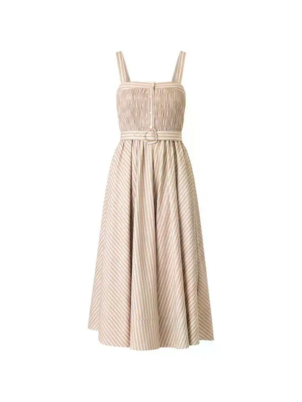 Cinq À Sept Zoie Striped Midi Dress