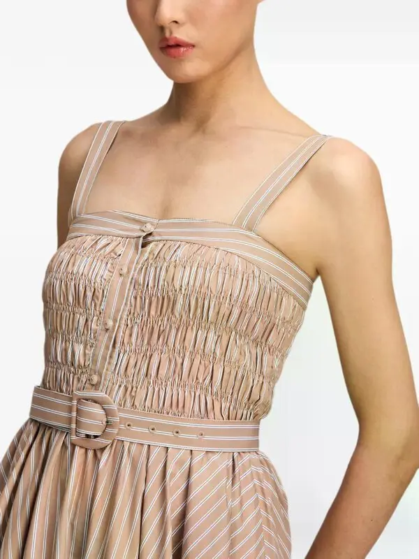 Cinq À Sept Zoie Striped Midi Dress
