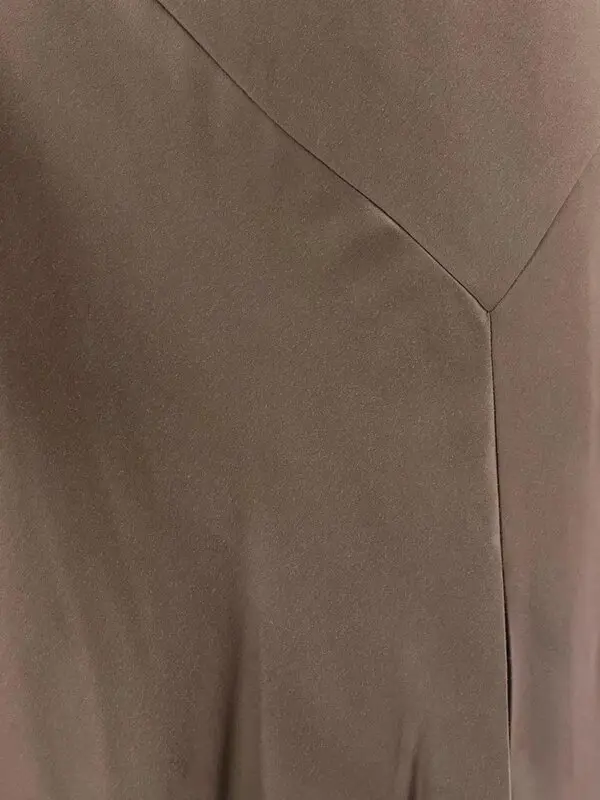 Alberta Ferretti Satin Maxi Dress With Front Slit