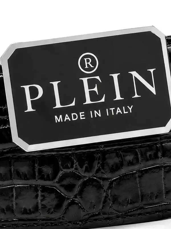 Philipp Plein Leather Belt With Crocodile Effect