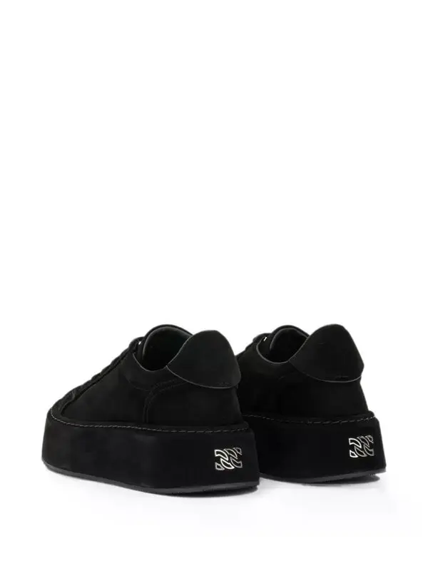 Casadei Suede Platform Sneakers - Black
