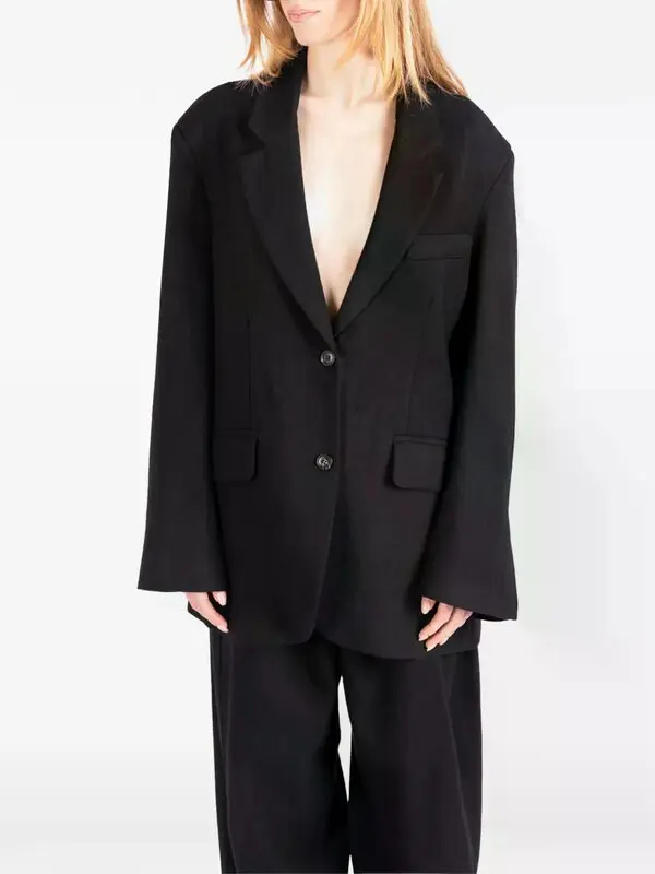 SOCIETE ANONYME Berry Notched-lapel Wool Jacket - Black