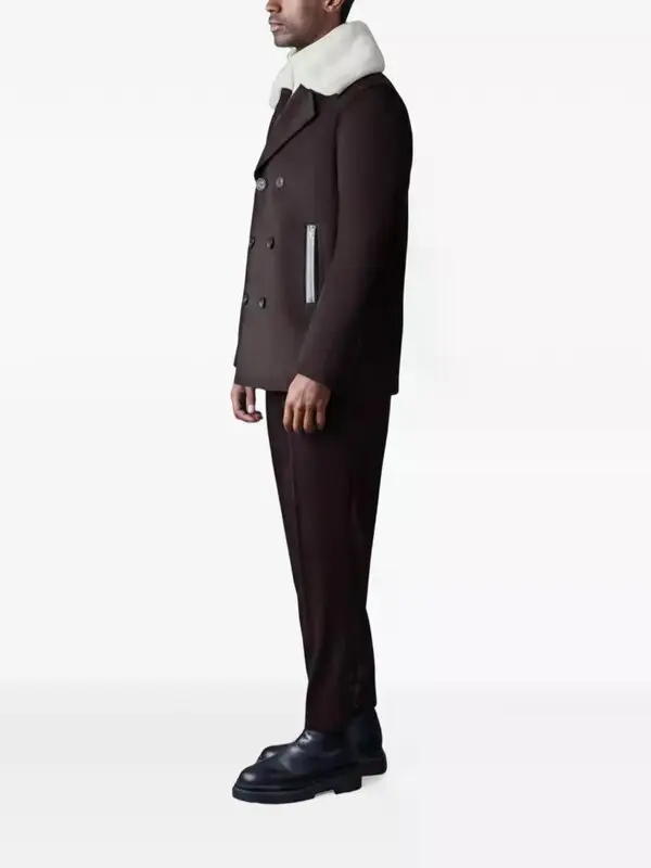Mackage Cole Shearling-collar Double-breasted Coat