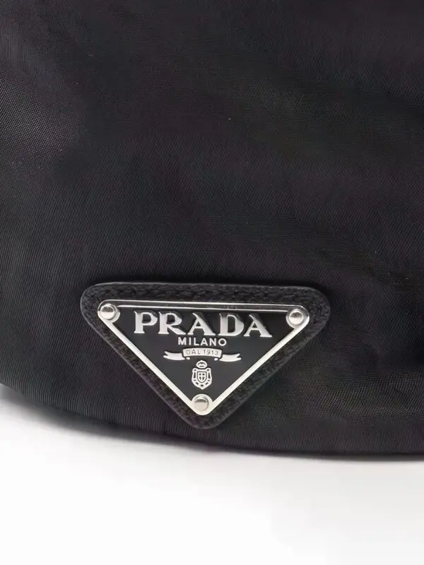 Prada 2000s Saffiano Leather Trim Duffel Bag