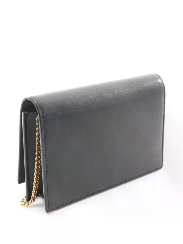 Saint Laurent 2010s Kate Tassel Chain Clutch Bag - Black