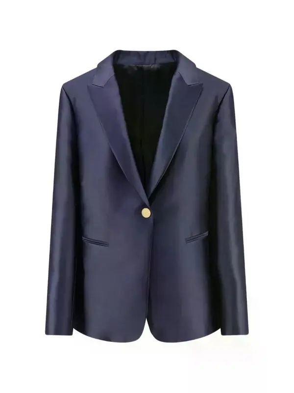 Alberta Ferretti Mikado Single-breasted Peaked-lapels Suit Jacket