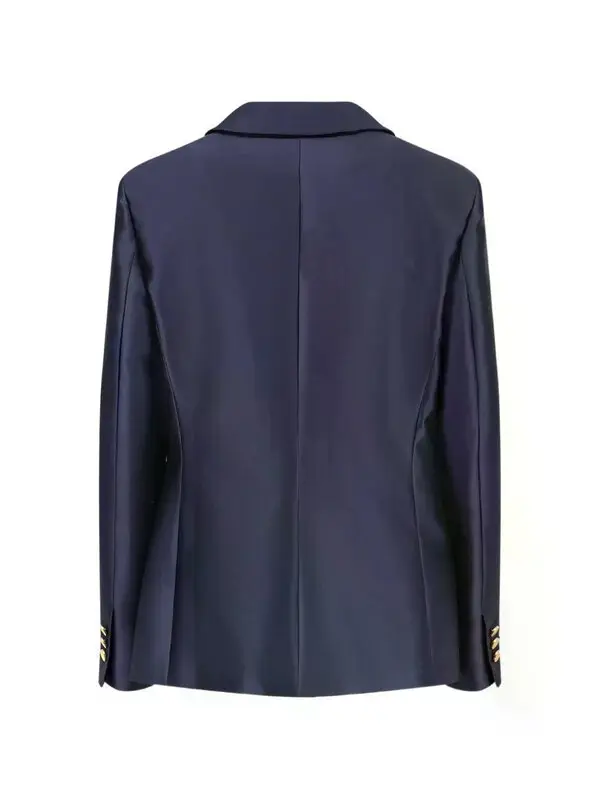 Alberta Ferretti Mikado Single-breasted Peaked-lapels Suit Jacket