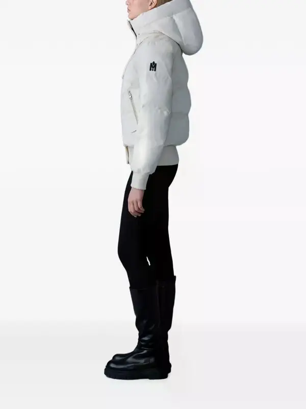 Mackage Quilted Hooded Jacket With Drawstring And Logo Detail