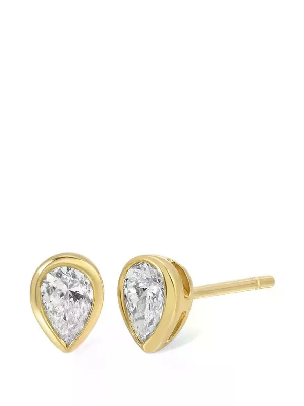 ANITA KO 18k Yellow Pear-bezel Diamond Stud Earrings - Gold