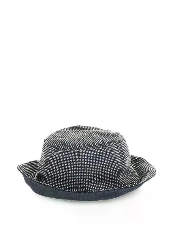 JW Anderson Rhinestone Embellished Logo Patch Bucket Hat