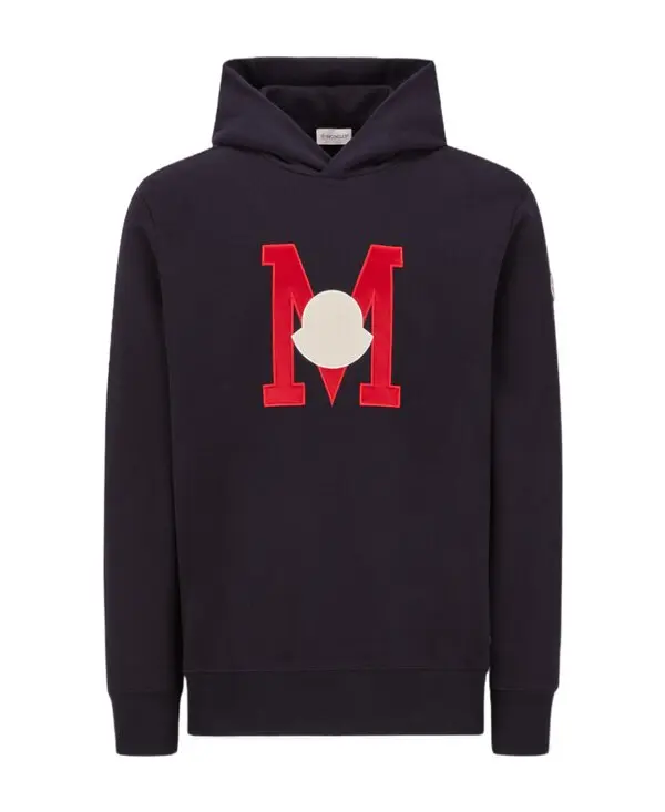 Moncler Logo Embroidered Long Sleeve Hoodie