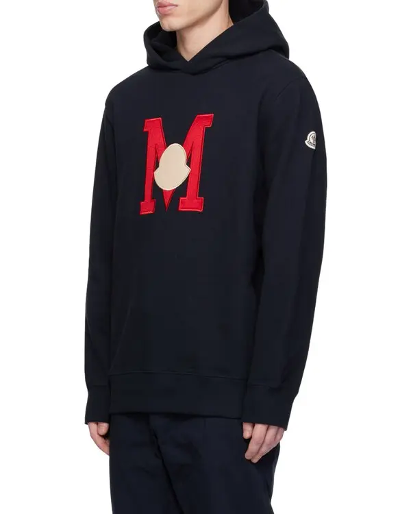 Moncler Logo Embroidered Long Sleeve Hoodie