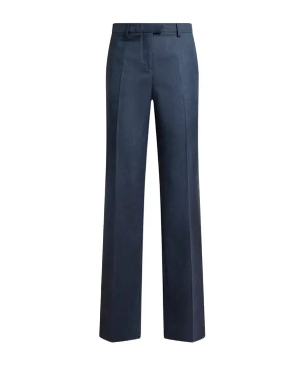 Etro Wool Jacquard Paisley Motif Trousers