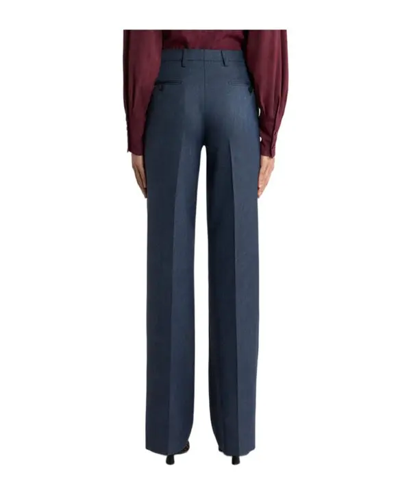 Etro Wool Jacquard Paisley Motif Trousers