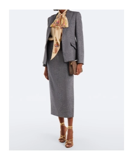 Etro Wool And Silk-blend Maxi Skirt