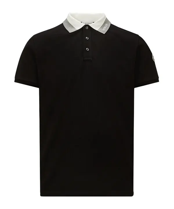 Moncler Logo Embroidered Short Sleeved Polo Shirt