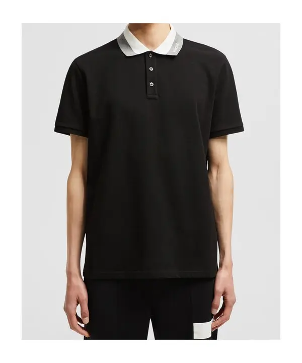 Moncler Logo Embroidered Short Sleeved Polo Shirt