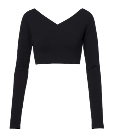 Alaïa Cotton-blend Wrap Top