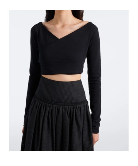 Alaïa Cotton-blend Wrap Top