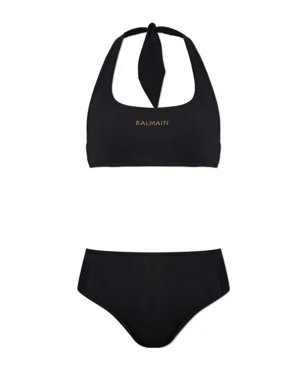 Balmain Lace-up Bikini Set