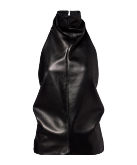 Khaite Rone Halterneck Leather Top